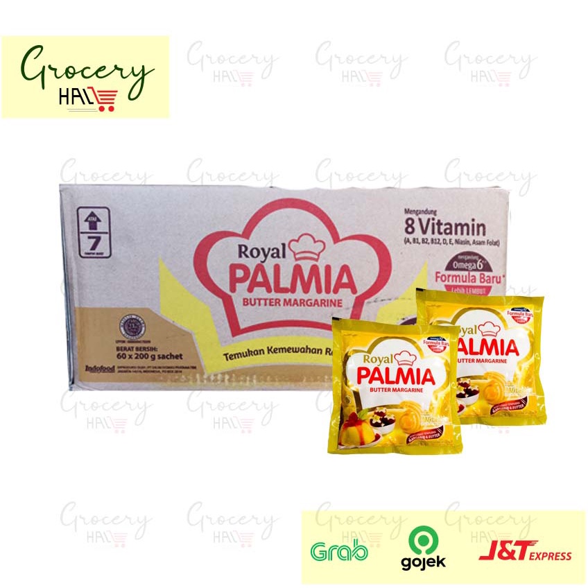 Jual [ HARGA DUS ] PALMIA ROYAL BUTTER MARGARINE 200 GRAM 1 DUS ( 60 ...