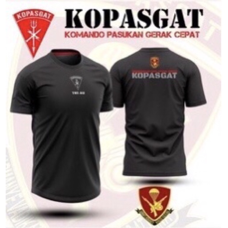Jual Baju Kaos Kopasgat Kopaskhas TNI AU / Jersey Paskhas Lengan Pendek ...