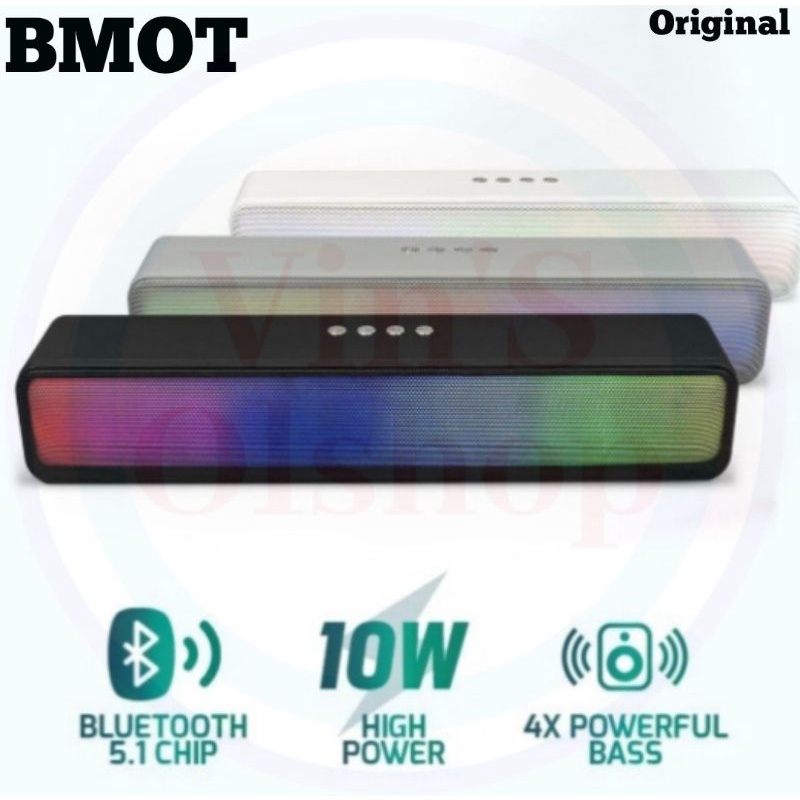 Jual Speaker BMOT BMO 08 Bluetooth 5.1 RGB Led Multimedia HiFi Soundbar ...