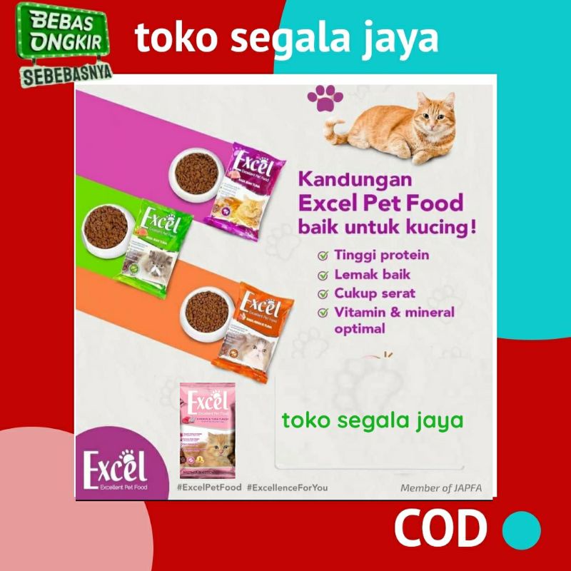 Jual EXCEL MAKANAN KUCING EXCEL MOTHER KITTEN ADULT CAT FOOD 500 GRAM ...