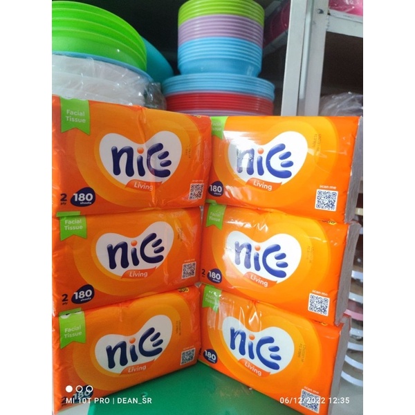 Jual PAKET 6PCS TISU NICE 180sheet | Shopee Indonesia