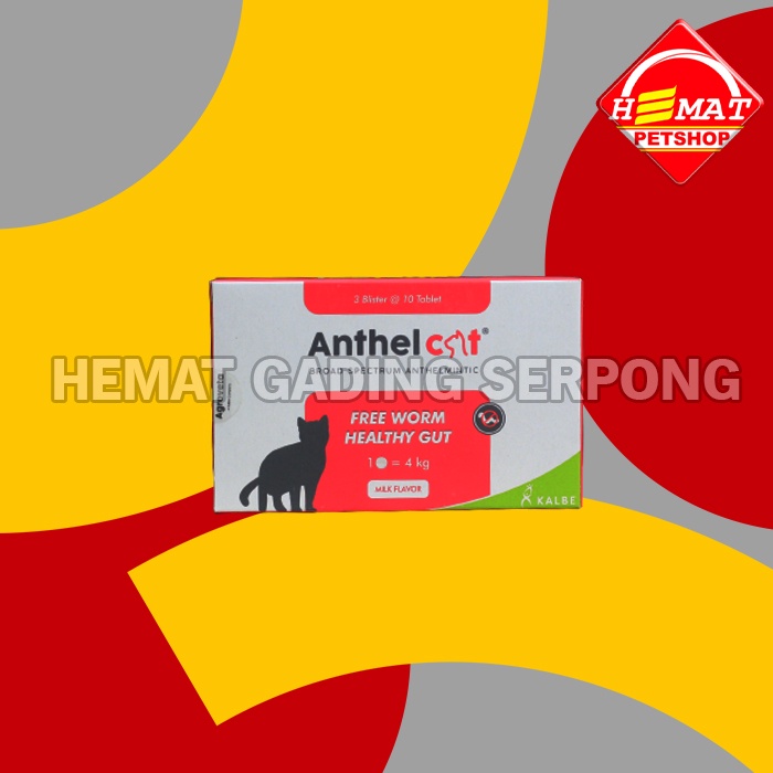 Jual Obat Cacing Kucing Tablet Anthel Cat | Shopee Indonesia
