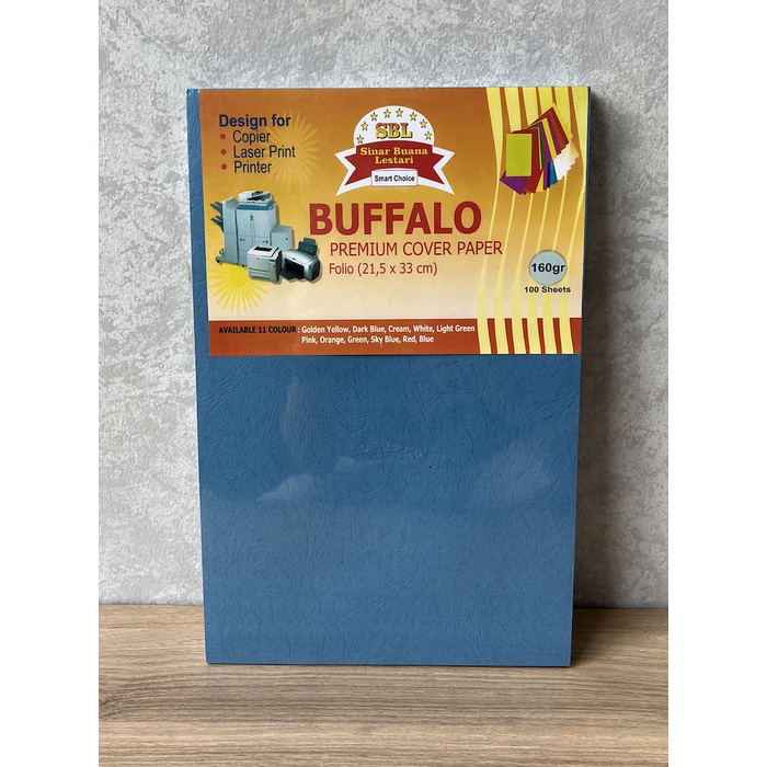 Jual Kertas Buffalo Folio/ Kertas Jilid F4 - Biru Tua | Shopee Indonesia