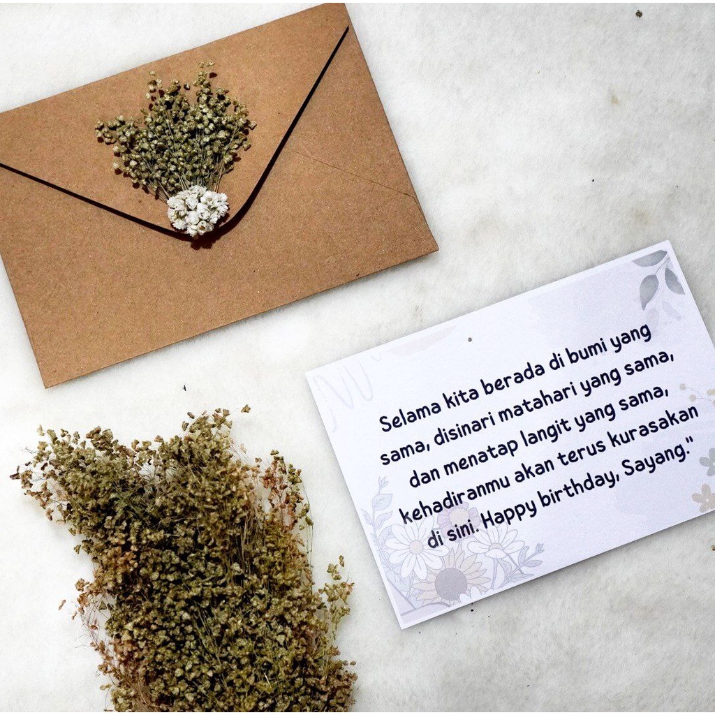 Jual Amplop Gift Rustic dried flower A6 11x16 cm / Amplop rustik ...