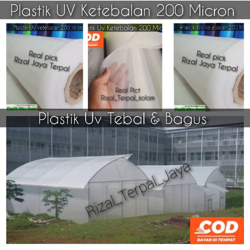 Jual PLASTIK UV LEBAR 4 METER KETEBALAN 200 MICRON | Shopee Indonesia
