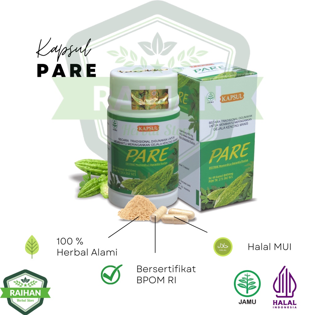 Jual Kapsul Pare Tazakka Obat herbal alami untuk Diabetes dan asam urat ...