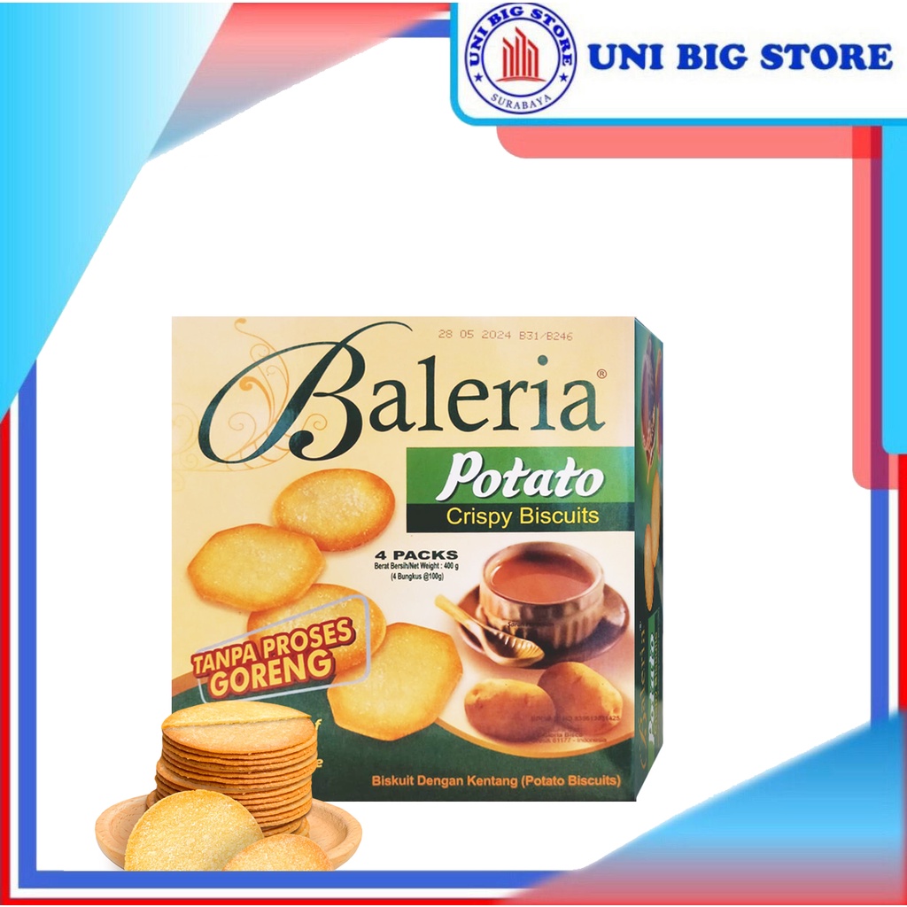 Jual Biskotto BALERIA Potato Crispy Biscuits 400 gr Biskuit Kentang ...
