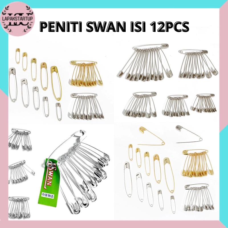 Jual LS Peniti SWAN isi 12 pcs / Peniti Hijab / Peniti Jilbab / Peniti ...