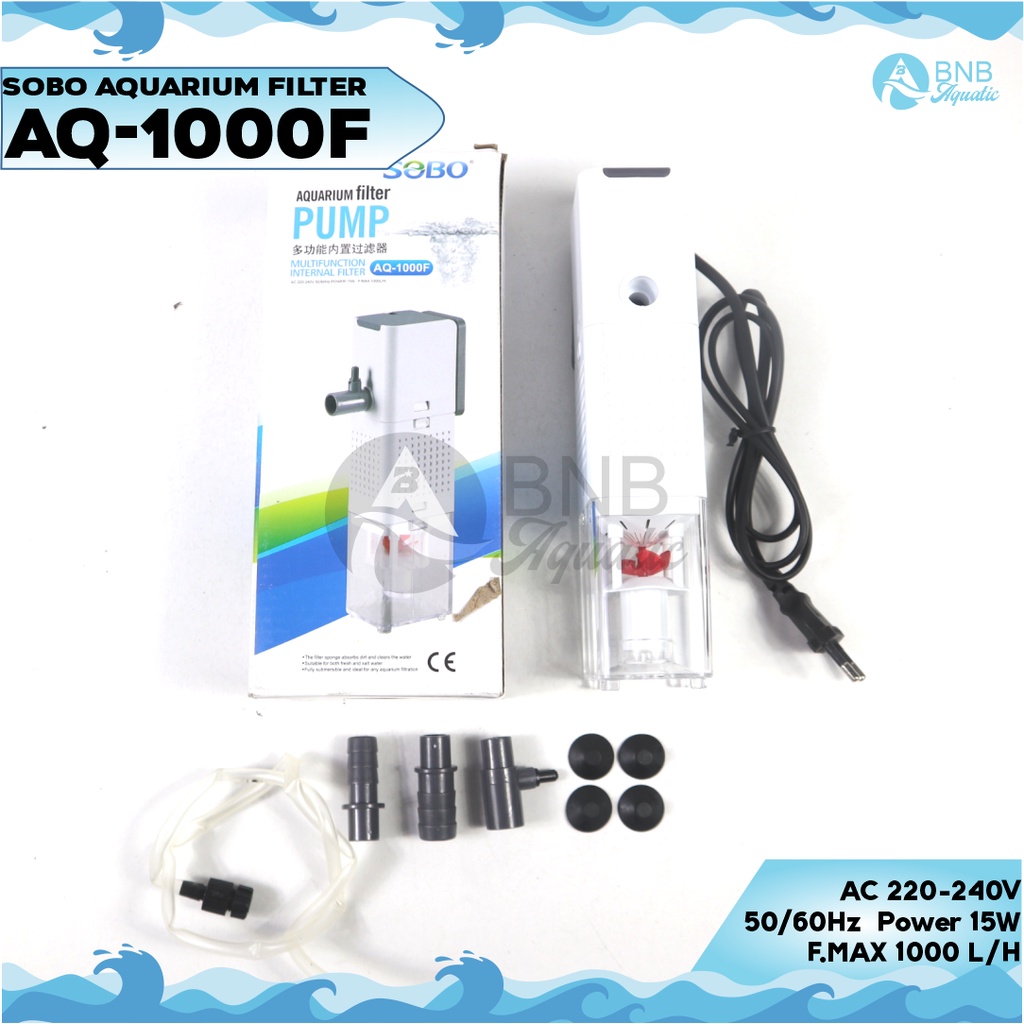 Jual SOBO AQUARIUM FILTER PUMP AQ- 500F AQ-1000F AQ 1500F INTERNAL FILTER, fish toilet | Shopee ...