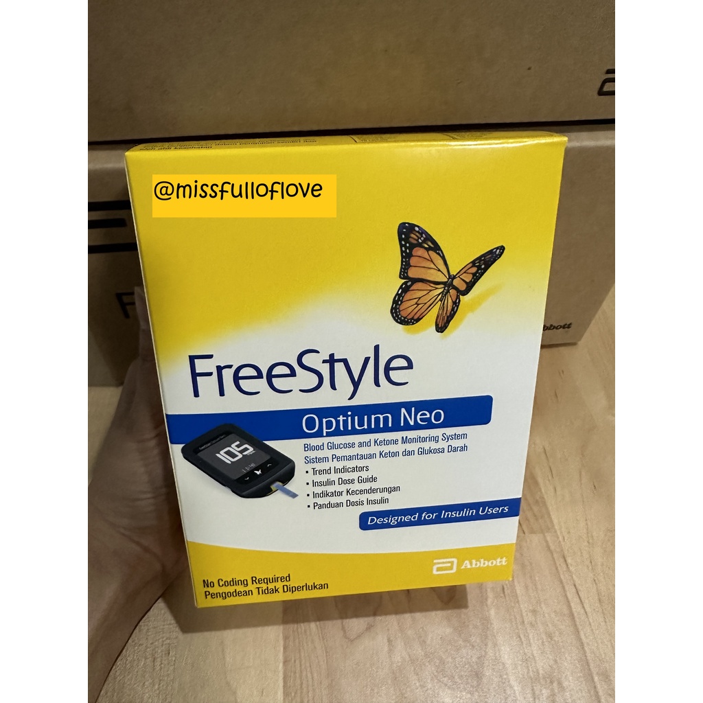 Jual Abbott Freestyle Optium Neo Glukometer Alat Cek Gula Darah Glukosa ...