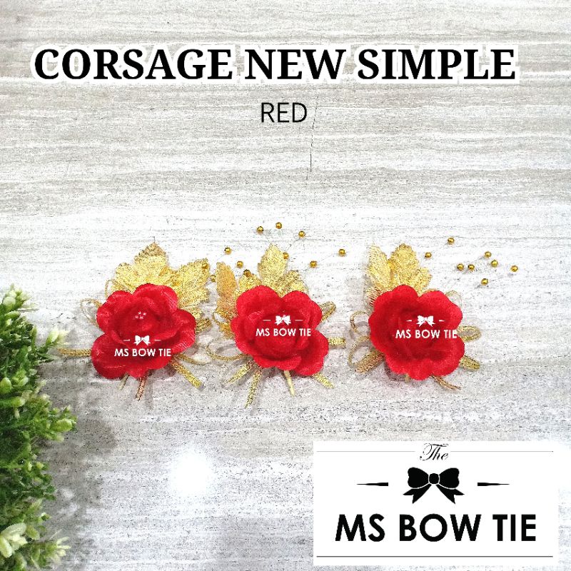 Jual corsage pin bunga jas mawar grooms boutonneries flower pin korsase ...