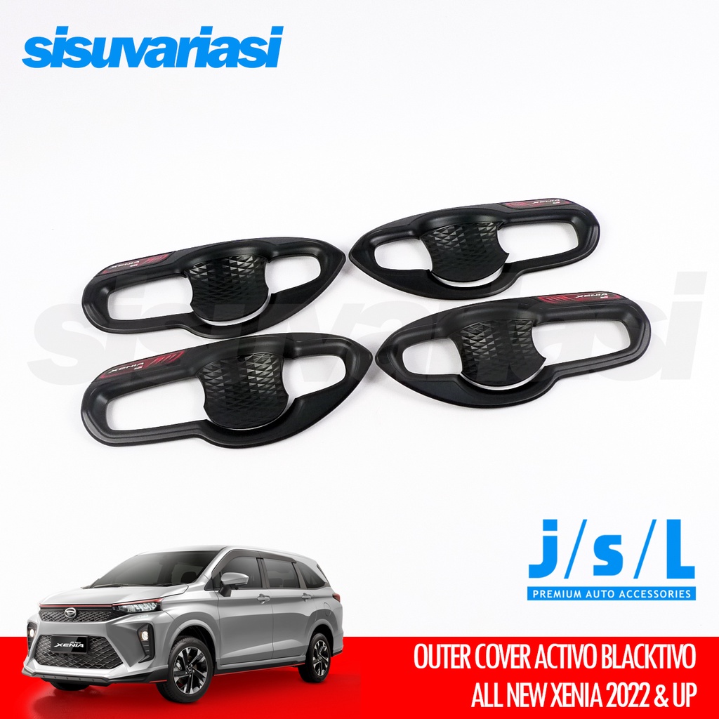 Jual Aksesoris Mobil Xenia 2022 JSL Cover Handle Pintu Activo Blacktivo Hitam Doff | Shopee ...