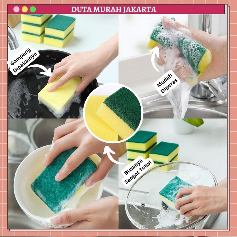 Jual Spons Cuci Piring Spon Sponge Sabut Jaring Alat Dishwashing Dapur ...