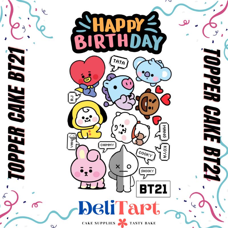 Jual TOPPER CAKE BT21 BTS | Shopee Indonesia