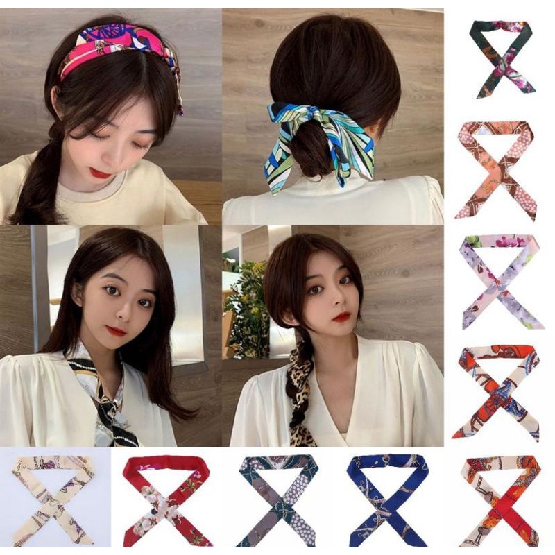 Jual AESTETHIC KOREAN SILK SCARF/SYAL SUTRA KOREA MULTIFUNGSI UNTUK ...