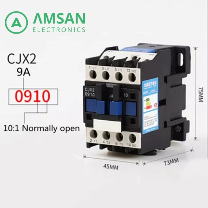 Jual Kontaktor CJX2-0910,1810,2510,3210 AC 220V 20A 3P+NO 220VAC 3Phase 3P 3 Pole | Shopee Indonesia