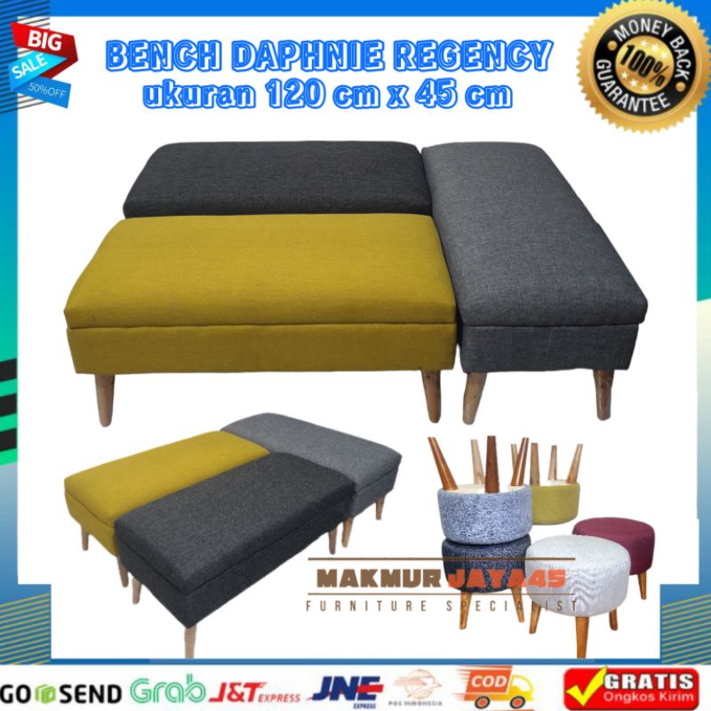 Jual BERKUALITAS - SOFA BENCH MINIMALIS / STOOL PANJANG / BAHAN KANVAS ...