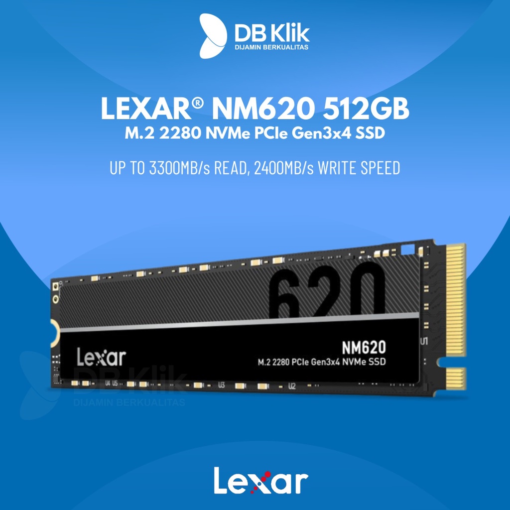 Jual SSD LEXAR 512GB NM620 NVMe M.2 2280 PCIe Gen3x4 - Lexar LNM620 ...