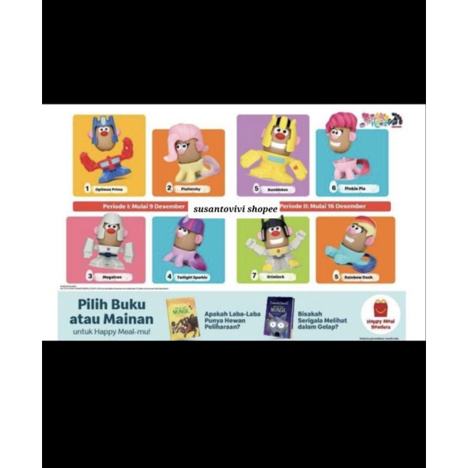 Jual Happy Meal MCD McDonald Transformers Little Pony Potato Head 2022 Satuan | Shopee Indonesia