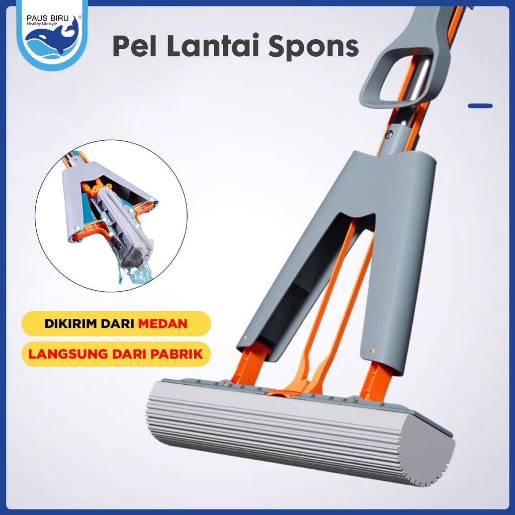 Jual Paus Biru Medan - Cotton Rubber Mop / Pel Lantai Karet / Spons Pel ...