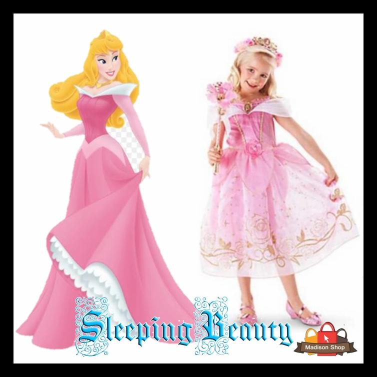 Jual PRINCESS SLEEPING BEAUTY COSTUME DRESS PESTA PINK PUTRI TIDUR ...
