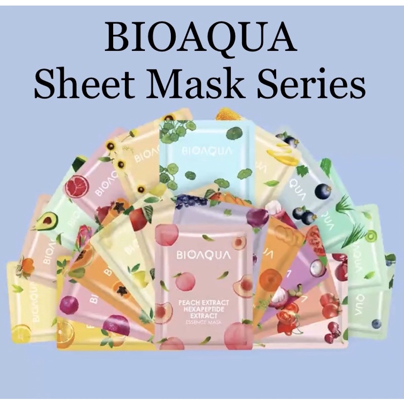 Jual BIOAQUA sheet mask series Lengkap Brightening Moisturizing skin ...
