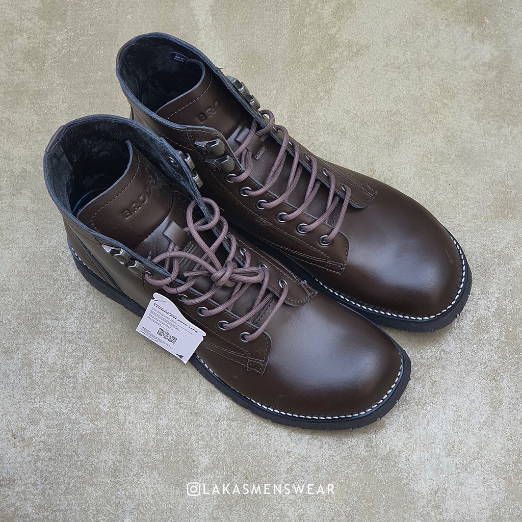 Jual Brodo Munson Leather Boot | Shopee Indonesia