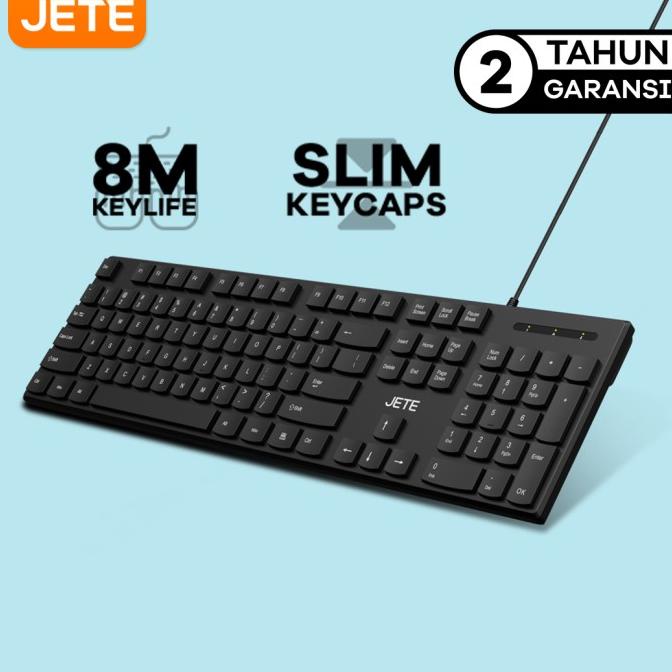 Jual Keyboard USB Slim JETE KB2 Silent Key Original Garansi Resmi 2 ...