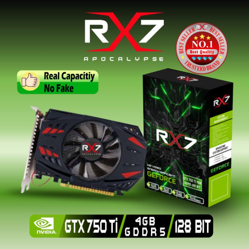 Jual VGA RX7 GTX750 Ti 4GB DDR5 128 BIT REAL CAPACITY RESMI | Shopee ...
