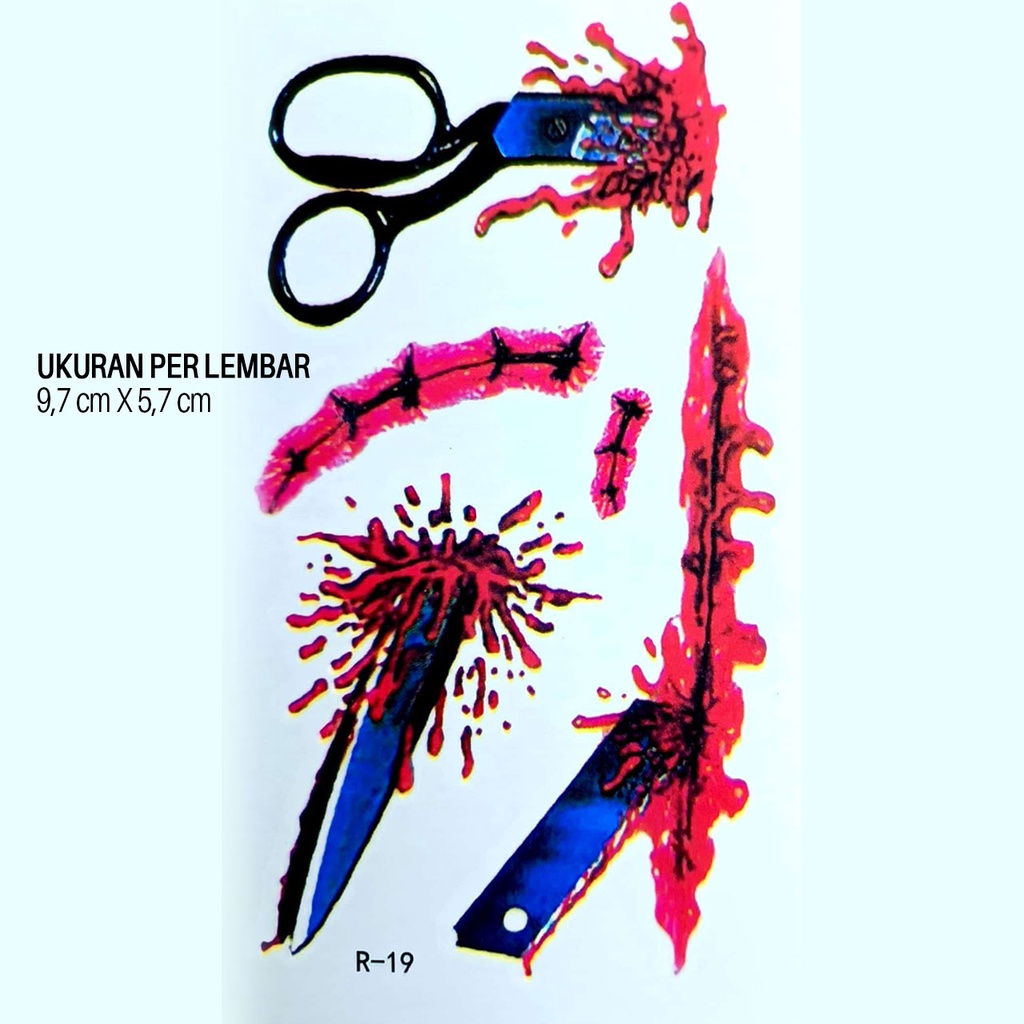 Jual Tatto tattoo luka lebam temporer temporary wanita pria dada jari ...
