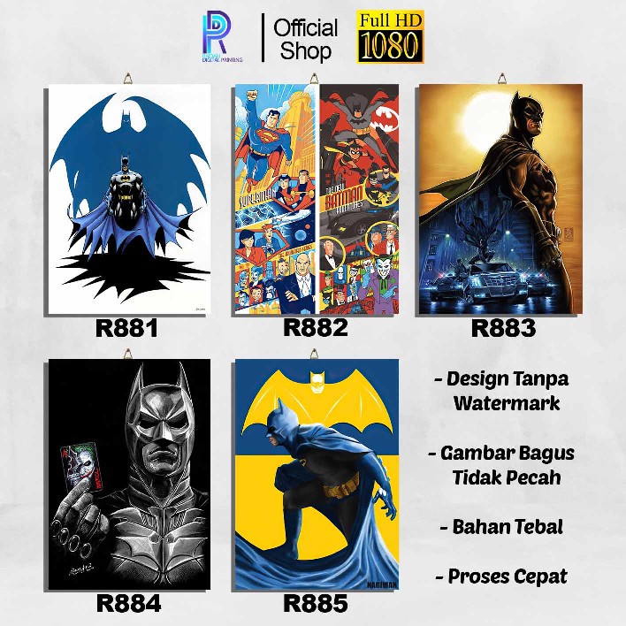 Jual POSTER KAYU HIASAN DINDING HOME DECOR BATMAN RR881 | Shopee Indonesia