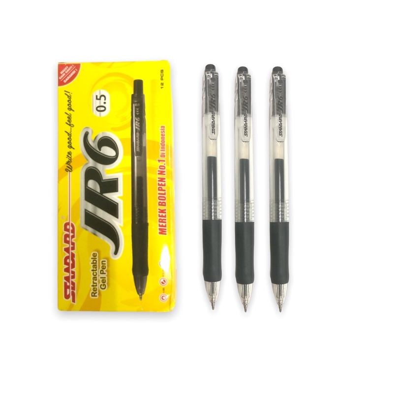 Jual Pulpen Retrac JR6 Standard / Bolpen Cetrek / Rertactable Gel pen ...