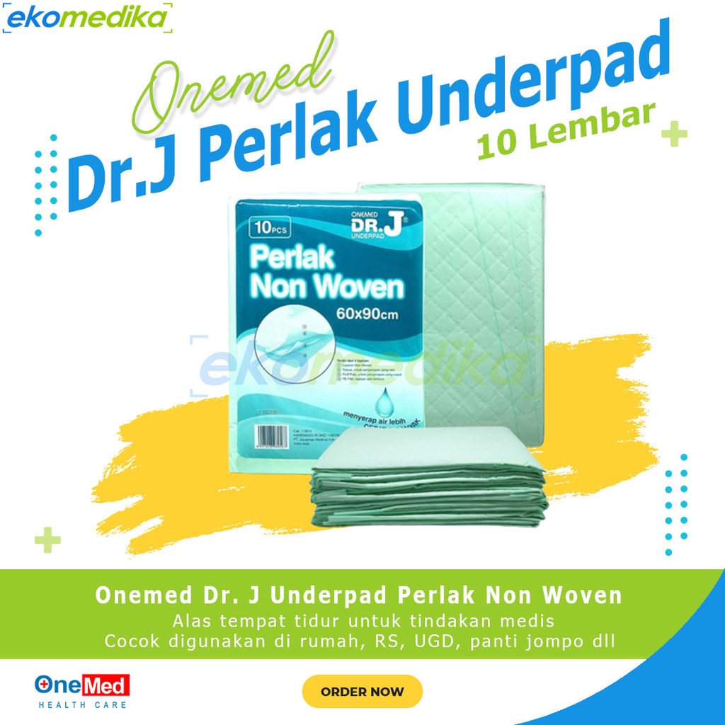 Jual Underpad 60 x 90 cm Perlak Onemed isi 10lbr | ONEMED Dr. J perlak ...