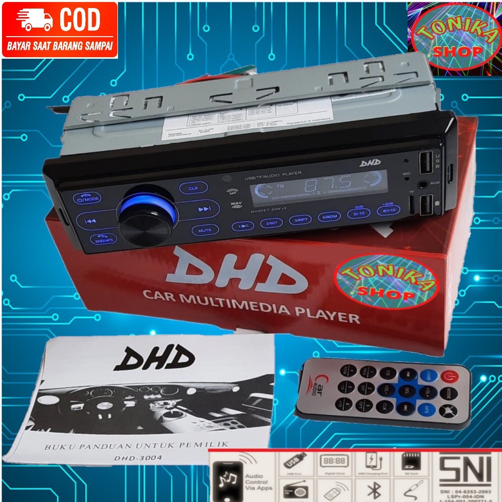 Jual Tape Mobil bluetooth DHD audio head unit single din mp3 player car ...