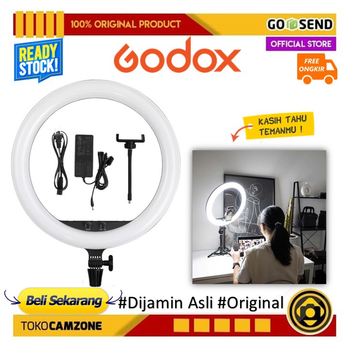 Jual Godox LR150 Bi-Color LED Ring Light (18", Black) | Shopee Indonesia