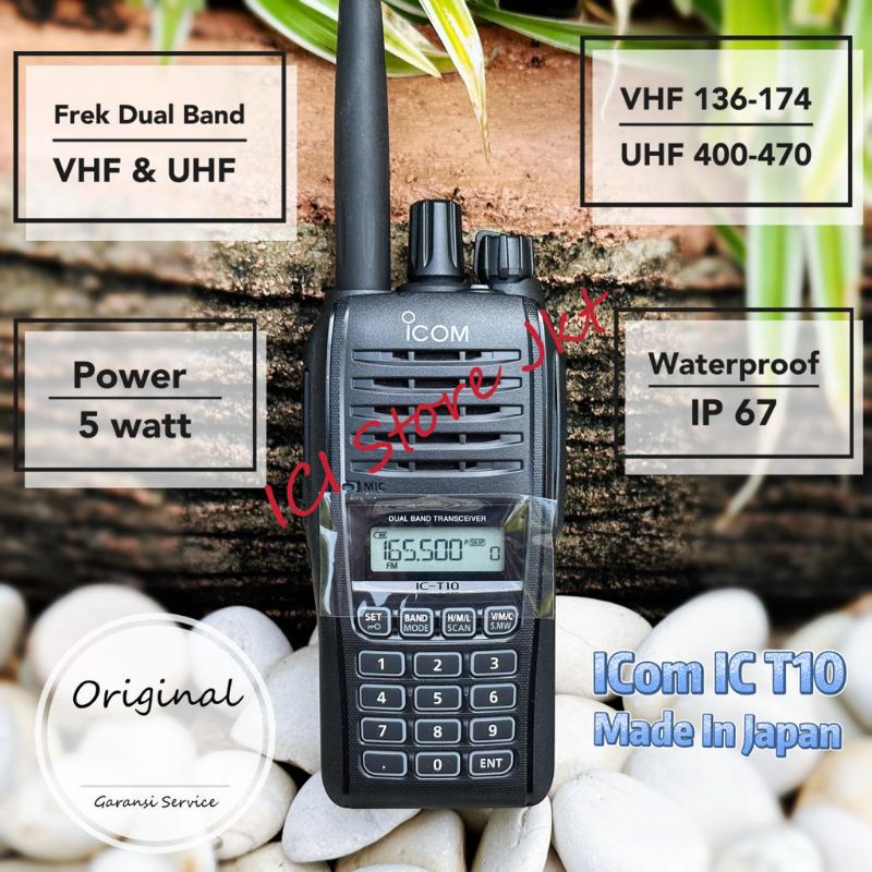 Jual HT ICom IC T10 / HT Icom T 10 / HT Icom Dual band | Shopee Indonesia