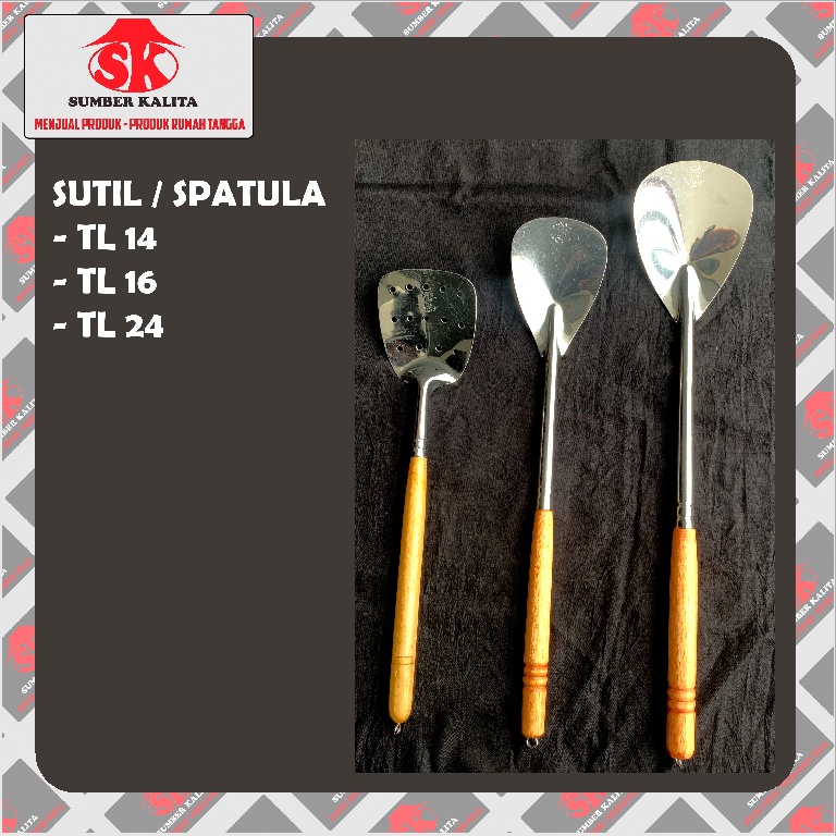 Jual Sutil Penggorengan Spatula Besi Gagang Kayu | Shopee Indonesia
