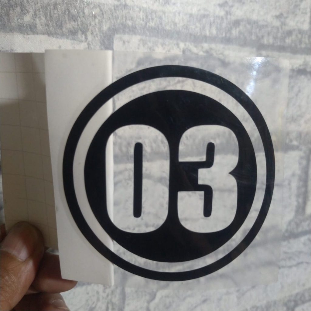 Jual STIKER CUTTING UK 6 CM BENTUK MODEL ANGKA BOLONG DLM LINGKARAN ...