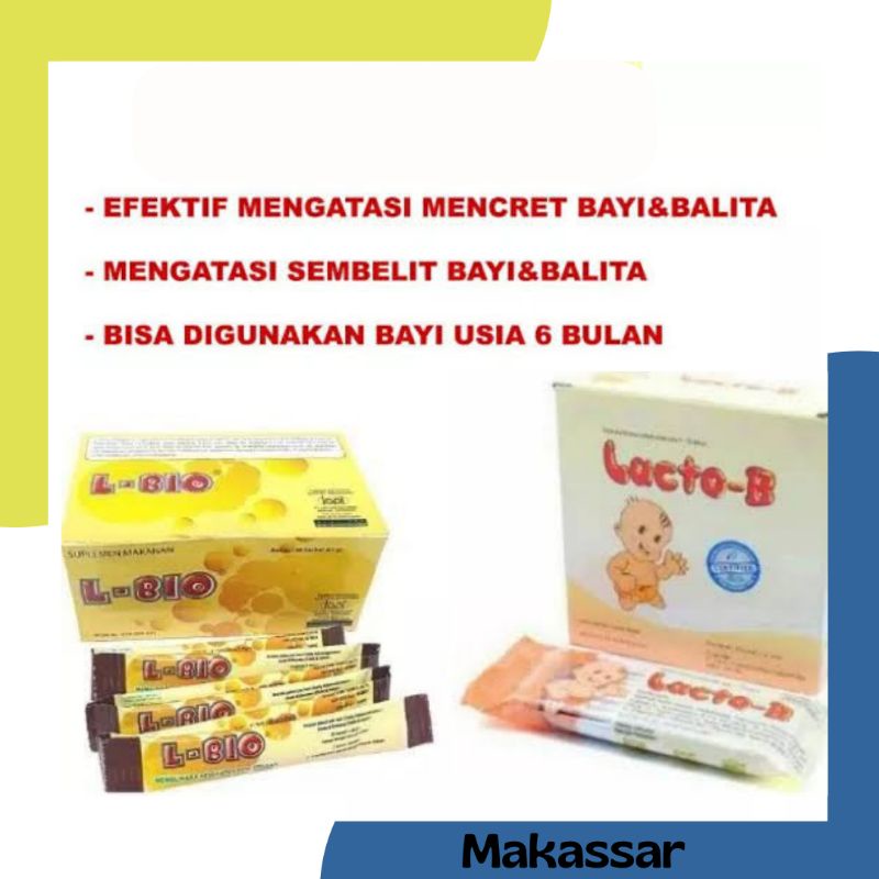 Jual L-bio | lacto B suplemen kesehatan pencernaan anak per sachet ...