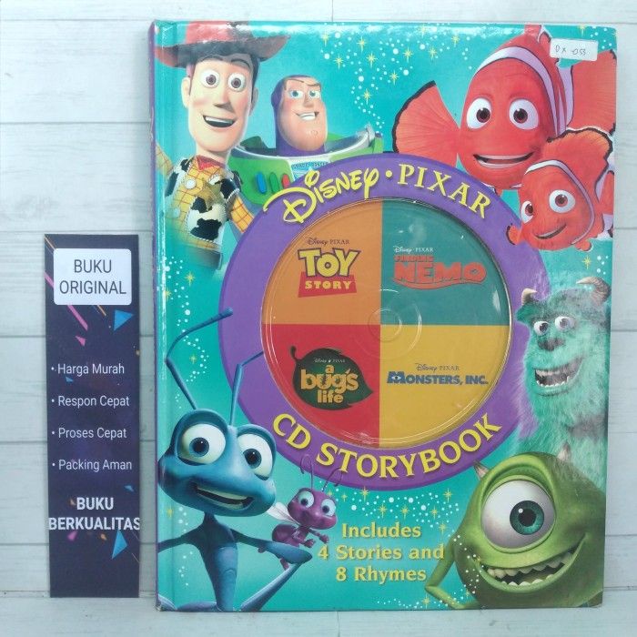Jual Disney Pixar CD Story Book includes 4 Stories And 8 Rhymes BUKU CD ...