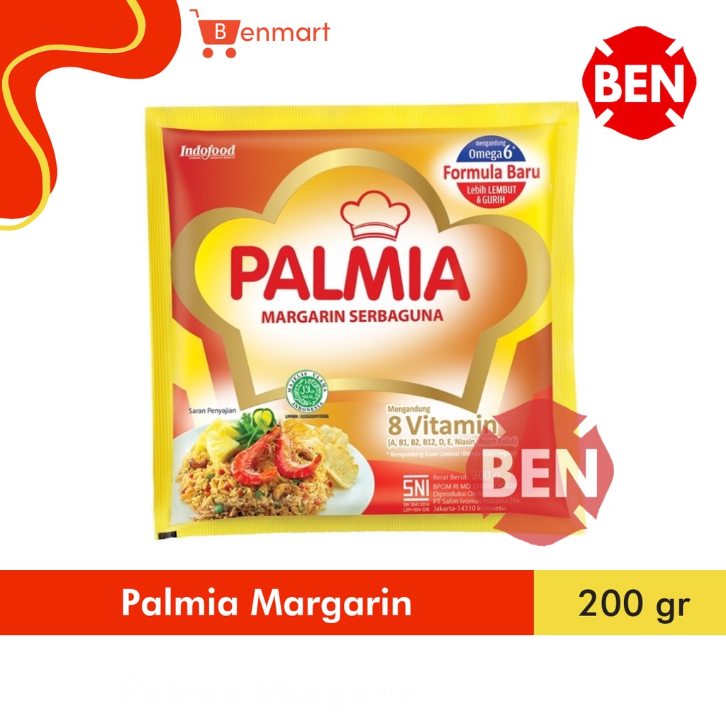 Jual Palmia Margarin Serbaguna 200g 200gr Margarine Mentega Butter ...