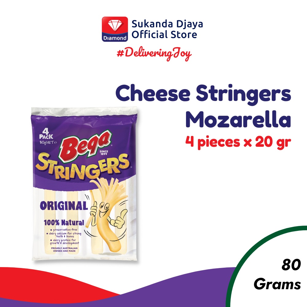 Jual Bega Cheese Stringers Mozarella (4x20 gr) | Shopee Indonesia