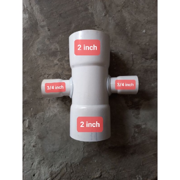 Jual sambungan pipa Fitting PVC cross Tee 4 Arah 2 inch x 3/4 inch ...