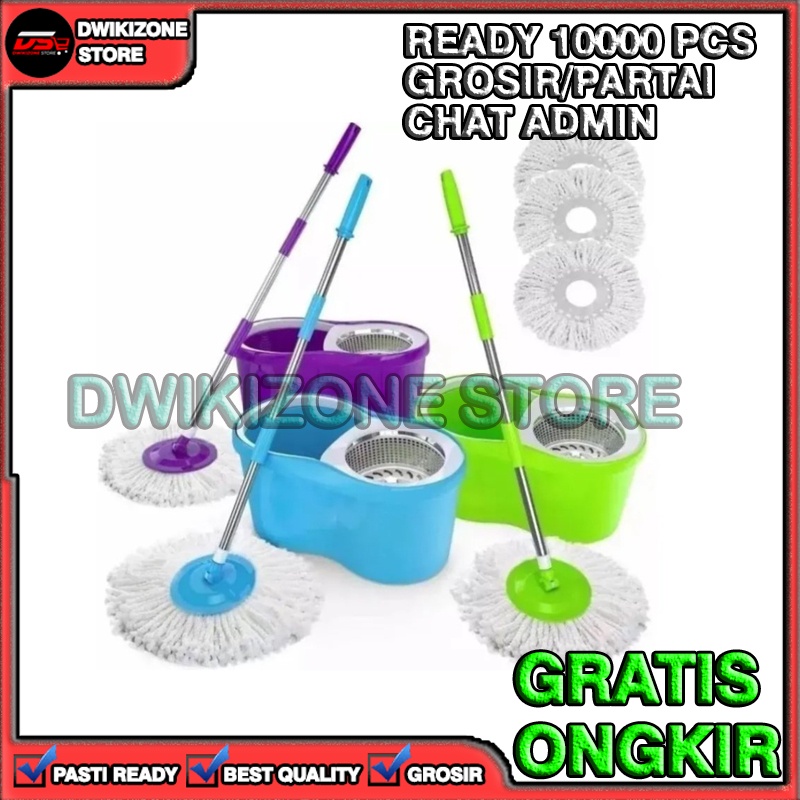 Jual [DZS] ALAT PEL LANTAI PUTAR ULTRA SPIN MOP 360 DERAJAT SUPER MOP ...