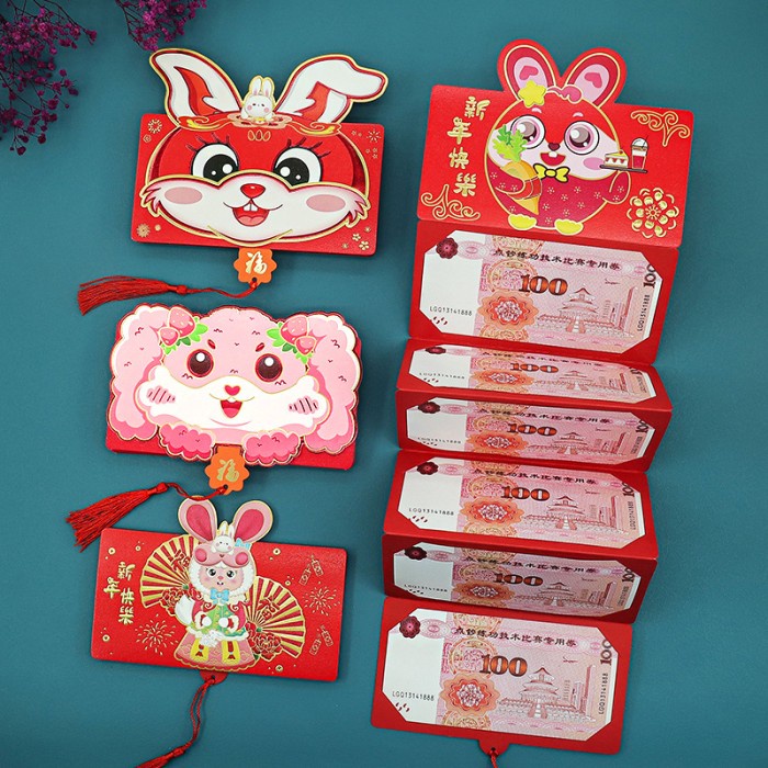 Jual GROSIR NEW Angpao Lipat Kelinci 2023 Angpau Susun 10 Lembar Ampau ...