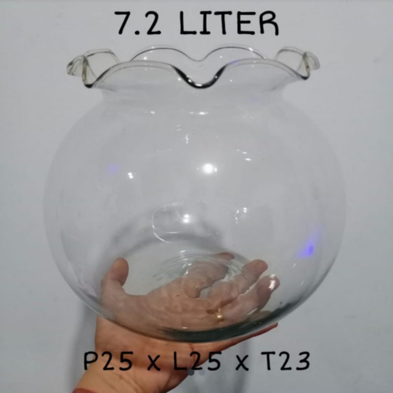 Jual AQUARIUM 12,3L - 7,2L- 3,7L - AQUARIUM BULAT KACA - AQUARIUM HIAS - AQUARIUM CUPANG ...