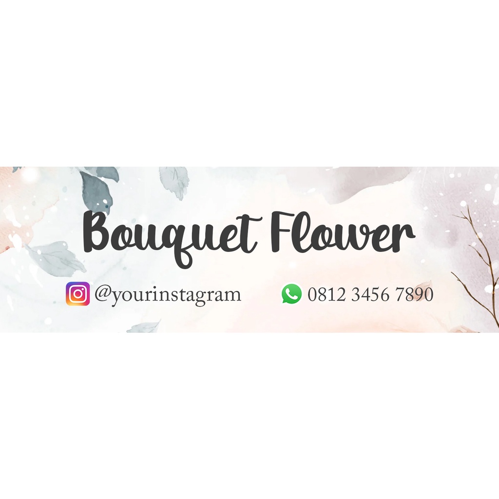 Jual [46pcs] Sticker Buket Bunga Tema Warna Putih Custom 6x2cm | Shopee ...