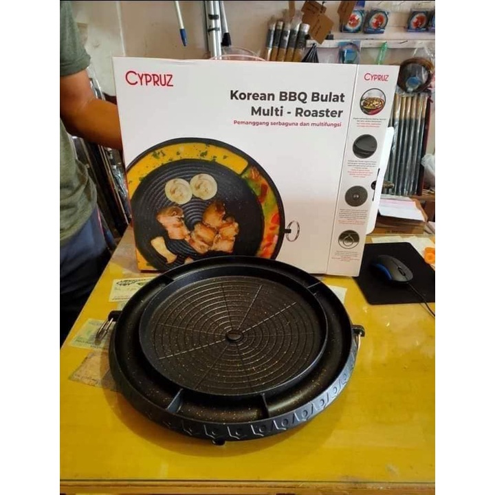 Jual Panggangan Cypruz Round Korean BBQ Grill Casting Anti Lengket ...