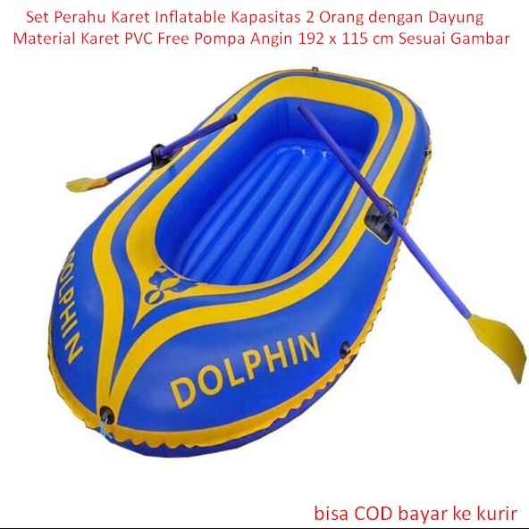Jual Set Perahu Karet Inflatable Kapasitas 2 Orang dengan Dayung ...