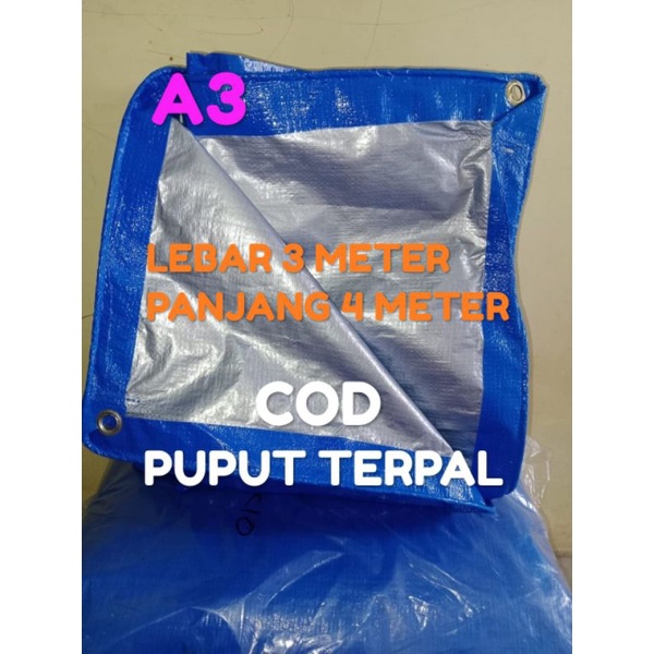Jual TERPAL PLASTIK A3 3x4 meter / terpal serbaguna / terpal alas padi ...